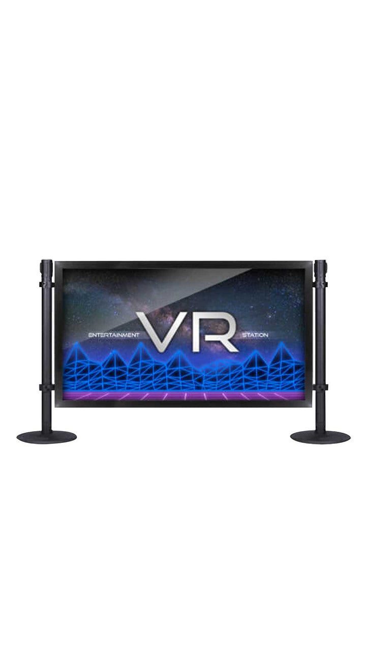 Stanchino Display Panel, Black, 4ft | EPIC Solutions – Epic Crowd Control
