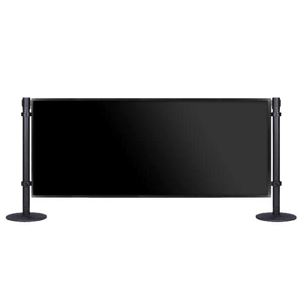 6 Foot Stanchion Post and Panel Black Frame – Epic Crowd Control