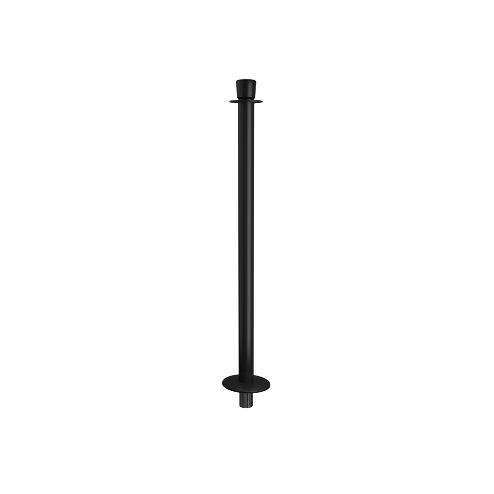 Crown Top Elegance Removable Rope Stanchion | Black Finish – Epic Crowd ...