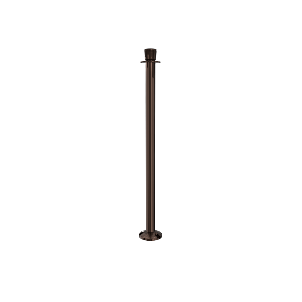Elegance Crown Top Rope Stanchion Fixed Base | Statuary Bronze Finish ...