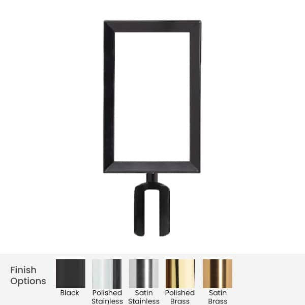 Heavy Duty Sign Frames For Retractable Belt Stanchion Posts - Vertical ...