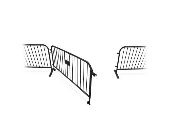 Steel Barricade Swing Gate Large | Black Finish – Epic Crowd Control