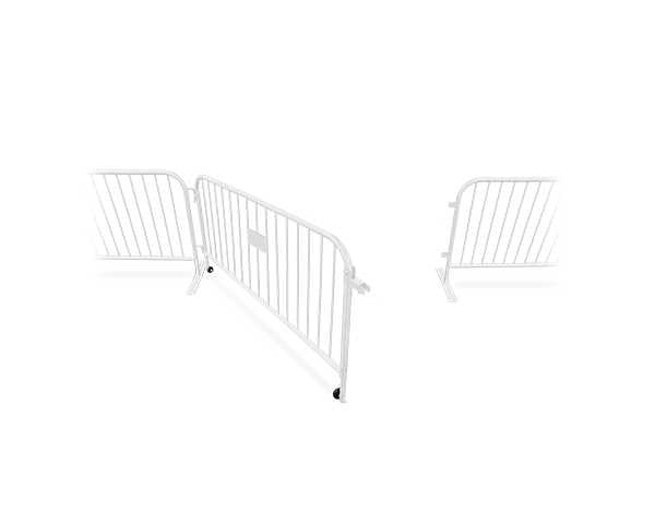 Steel Barricade Swing Gate Large | White Finish – Epic Crowd Control