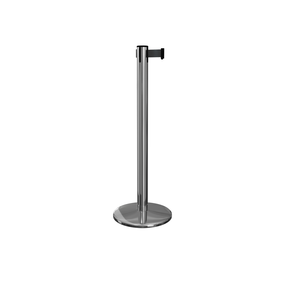 Polished Stainless Queue Pro Retractable Stanchion | 13 Foot Belt ...