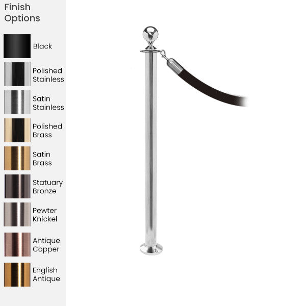 Fixed Stanchion | Post & Rope Stanchions Ball Top – My Store